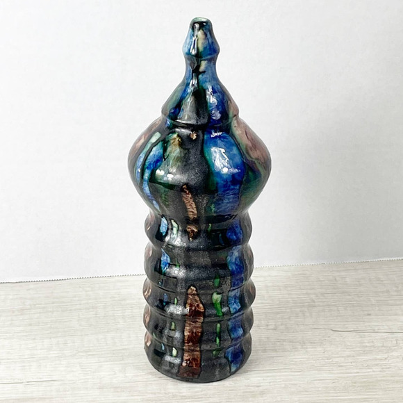 No brand | Accents | Art Glazed Wood Fired Lava Fountain Pottery Jar ...